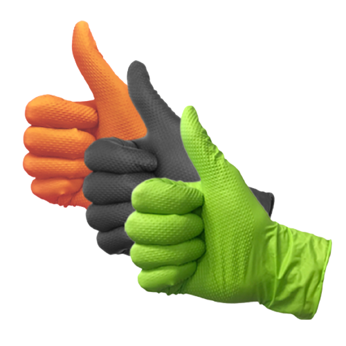 Diamond Textured 9” Nitrile Gloves